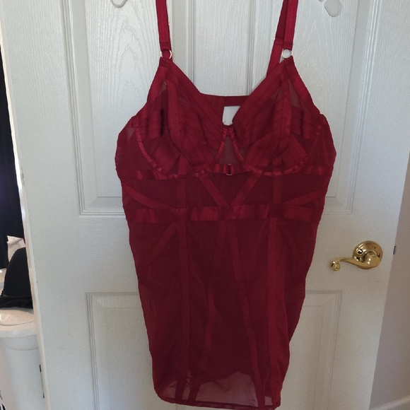 torrid | Intimates & Sleepwear | Torrid Red Sheer Strappy Lingerie ...